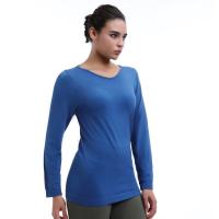 China Ladies' Workout Long Sleeve Shirt Loose Fit Fleece Lining Windproof For Outdoor Activities for sale