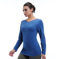 China Ladies' Workout Long Sleeve Shirt Loose Fit Fleece Lining Windproof For Outdoor Activities for sale