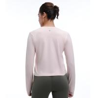 China Cropped Long Sleeve Shirt With Thumb Holes Lightweight Ventilated Stylish for sale