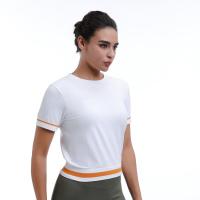China Cropped Mesh Workout Short Sleeve Lightweight Ventilated Stylish For Yoga And Running for sale