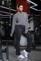 China Ladies' High Rise Flare Pants With Pockets Squat Proof Phone Friendly Design for sale