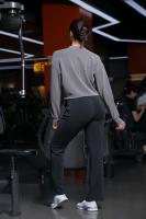 China Ladies' High Rise Flare Pants With Pockets Squat Proof Phone Friendly Design for sale