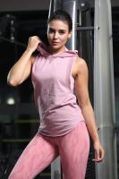 China Ladies' Sleeveless Mesh Hoodie Oversized Fit Gym-To-Street Versatility for sale