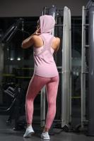 China Ladies' Sleeveless Mesh Hoodie Oversized Fit Gym-To-Street Versatility for sale