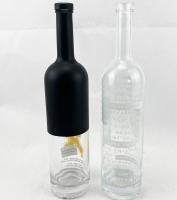 China 200ml 375ml 500ml 750ml 1000ml Glass Liquor Wine Whisky Bottle with Customized Logo for sale