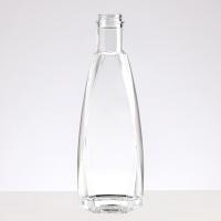 China 250ml 500ml 700ml 750ml Glass Liquor Bottle for Vodka Whiskey Gin Spirit Rum Tequila for sale