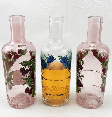 China 700 ml 750 ml 500 ml 1 Liter Customized Transparent Glass Wine Bottle with Custom Logo for sale