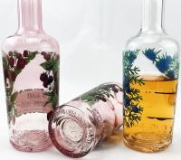 China 700 ml 750 ml 500 ml 1 Liter Customized Transparent Glass Wine Bottle with Custom Logo for sale