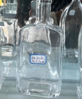 China 500ml 750ml 1000ml Flint Glass Vodka Brandy Bottle Custom Spirit Vodka Glass Bottle for sale