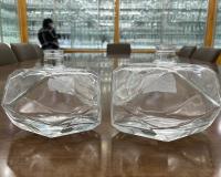 China Luxury High End Custom Polygonal Glass Bottle for VODKA Clear and Distinctive for sale
