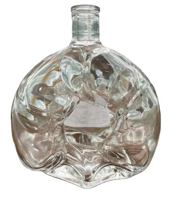 China Customized 500ml 700ml 750ml Flint Glass Vodka Bottles with Hot Stamping Surface for sale