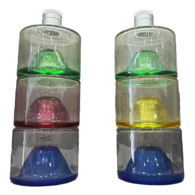 China 250ml 375ml Round Stackable Glass Bottle for Beverage Vodka Whiskey Wine Mini Cute Gin for sale