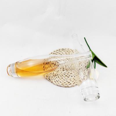 China Beverage Glass Bottles 200ml 375ml 500ml 750ml Long Neck Ice Wine Bottles With Lid/Cork for sale