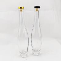 China Beverage Glass Bottles 200ml 375ml 500ml 750ml Long Neck Ice Wine Bottles With Lid/Cork for sale