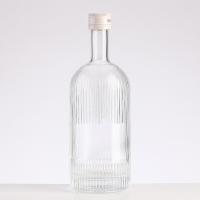 China 500mll Glass Alcoholic Beverage Liquor Bottle with Cork Custom Color Glass Body Material for sale