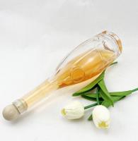 China Sample Freely Decal Empty Glass Liquor Bottle Vodka Gin Bottle with Cork Gin Glass Bottle for sale