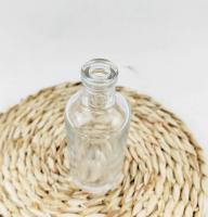 China Glass Wine Bottle with Cork 100ml Round Shape Transparent Clear Body Material Glass for sale