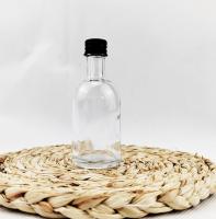 China Beautiful Round 50ml Mini Creative Vodka Whiskey Decanter with Frost Surface Handling for sale