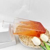 China Industrial Beverage 500ml Clear Flat Square Vodka Wine Glass Bottle with Glass or Cork Lid for sale