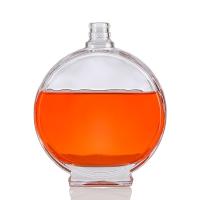China Embossed Glass Bottle for Brandy Whisky Vodka Rum Tequila Hot Stamping Large Capacity for sale