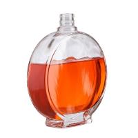 China Embossed Glass Bottle for Brandy Whisky Vodka Rum Tequila Hot Stamping Large Capacity for sale