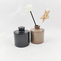 China Luxury Electroplated Gold Silver Red Glass Perfume Reed Diffuser Bottle with Cap Box for sale