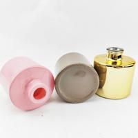 China Luxury Electroplated Gold Silver Red Glass Perfume Reed Diffuser Bottle with Cap Box for sale
