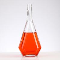China Super Flint 70cl Unique Rhombus Shape Glass Bottle Ideal of Brandy Liquor Whisky 750ml for sale