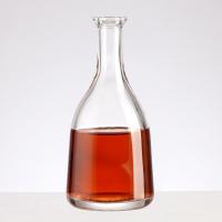 China Elegant Long Neck Empty Glass Wine Bottle with Customized Shape and Cork for sale