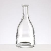 China Elegant Long Neck Empty Glass Wine Bottle with Customized Shape and Cork for sale
