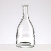 China Elegant Long Neck Empty Glass Wine Bottle with Customized Shape and Cork for sale
