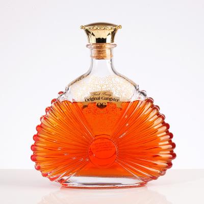 China Collar Material Glass Bottle 500ml 700ml Whisky Brandy for Clients' Specific Requirements for sale