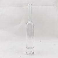China Glass Body Material Cork Cap 375ml Long Neck Wine Bottle for Frosted Slim Beverage for sale
