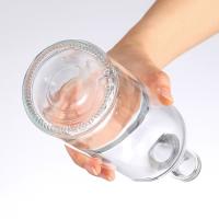 China Transparent Glass Bottle 750ml Red Wine Bottle with Cork Sealing Type Made for sale