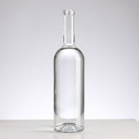 China Transparent Glass Bottle 750ml Red Wine Bottle with Cork Sealing Type Made for sale