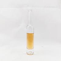 China Glass Body Material Cork Cap 375ml Long Neck Wine Bottle for Frosted Slim Beverage for sale