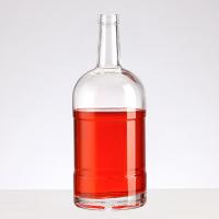 China Clear/Frosted/Cylinder Empty Glass Vodka Bottle with Stopper 200ml 375ml 500ml 750ml for sale