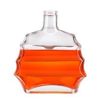 China 500ml 750ml Clear Liquor Glass Bottle for Brandy XO Whisky Custom Design and Beverage for sale