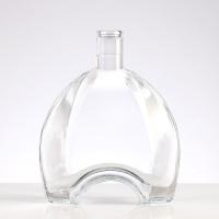 China 500ml 750ml Clear Liquor Glass Bottle for Brandy XO Whisky Custom Design and Beverage for sale