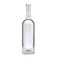 China Clear Glass Body Material Wine Vodka Bottle 500ml 750ml Whiskey Bottle for sale
