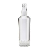 China Clear Glass Body Material Wine Vodka Bottle 500ml 750ml Whiskey Bottle for sale