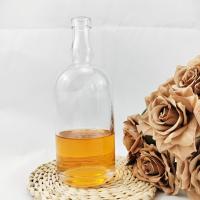 China Champagne Glass Bottle With Cork Cap For Spirits Whisky Wine 500ml 700ml 750ml 1000ml for sale
