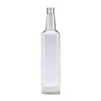 China Clear Glass Body Material Wine Vodka Bottle 500ml 750ml Whiskey Bottle for sale