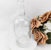 China Champagne Glass Bottle With Cork Cap For Spirits Whisky Wine 500ml 700ml 750ml 1000ml for sale