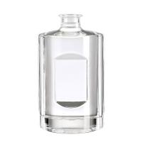 China OEM/ODM Welcome 355ml Glass Bottle for Liquor Hot Stamping Surface Rectangle Shape for sale