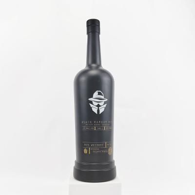 China Industrial Beverage Hot Stamping Shandong Cork Cap Glass 750ml Black Beer Bottle GY for sale