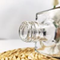 China 1000ML Glass Cubic Wine Bottle with Cork Cap made of Transparent Glass Material for sale