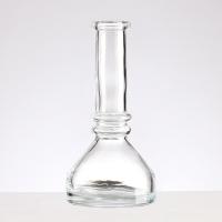 China Clear Unique Triangular Long Neck Glass Bottle Large Capacity Whisky Vodka 750ml Fruit Wine Bottle for sale
