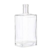 China Customized Clear Glass Flat Square Wine Bottle for Medicinal Liquor OEM/ODM Welcome for sale