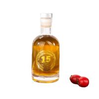 China 250ml Round Clear Frosted Glass Bottle with Cork Stopper Clients' Specific Requirements for sale